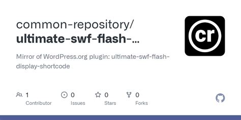 Github Common Repositoryultimate Swf Flash Display Shortcode Mirror