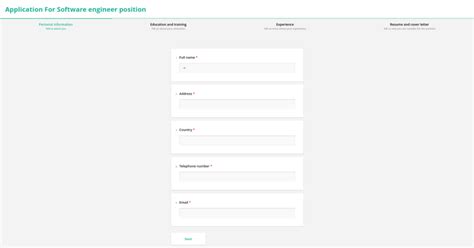 Create A Multi Page Job Application Form Using Angular