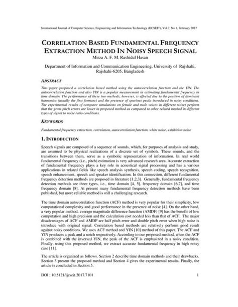 Correlation Based Fundamental Frequency Extraction Method In Noisy