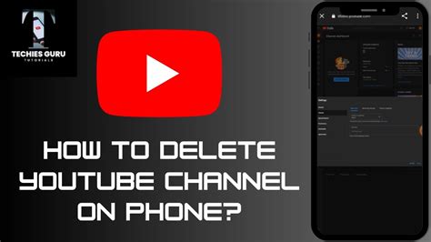 How To Delete YouTube Channel On Phone YouTube Studio Delete Channel YouTube