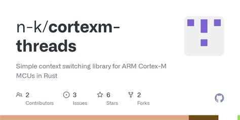 github n k cortexm threads simple context switching library for arm