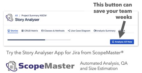 Announcing One Click Backlog Analysis For Jira From Scopemaster