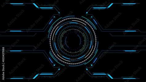 futuristic hud video frame code moving cyberspace digital data matrix