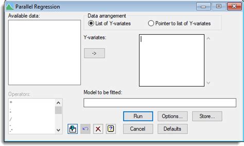 Parallel Regression Genstat Knowledge Base