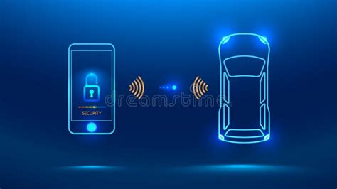 Smart Car Security System Stock Vector Illustration Of Drive