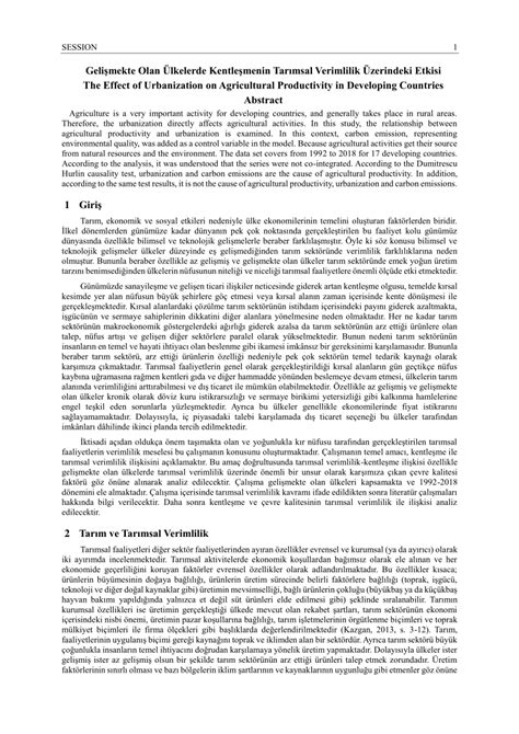 Pdf The Effect Of Urbanization On Agricultural Productivity In