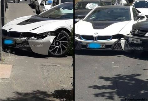 عکس تصادف ماشین بی ام و