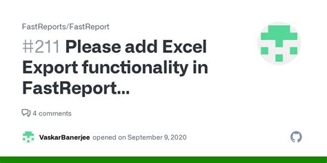 Please Add Excel Export Functionality In Fastreport Opensource · Issue