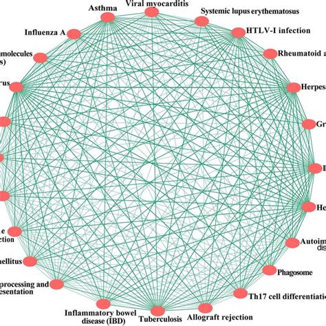 Pathway Crosstalk Network Of Crvs Related Genes Nodes Represent Download Scientific Diagram