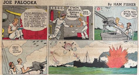 Joe Palooka Mickey Mouse 48 Offset Print World War 2 By Ham