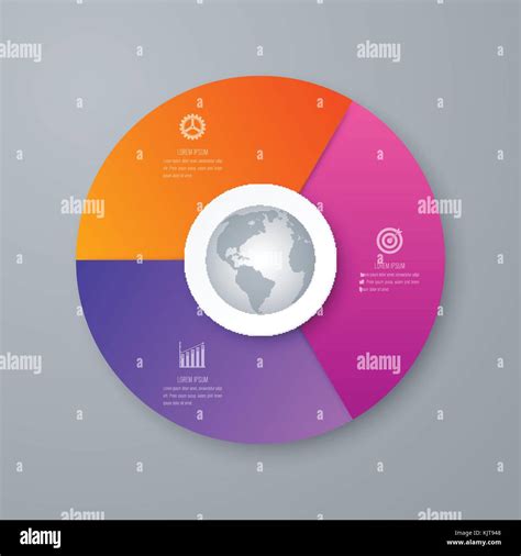 infographics template 3 options with circle data and information