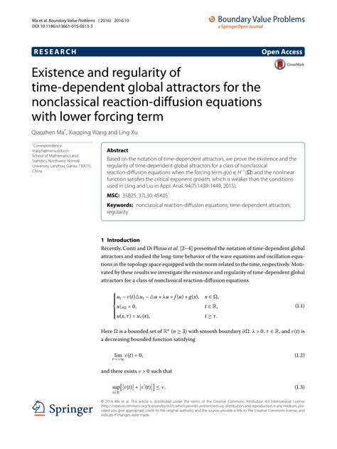 Pdf Existence And Regularity Of Time Dependent Global Attractors For