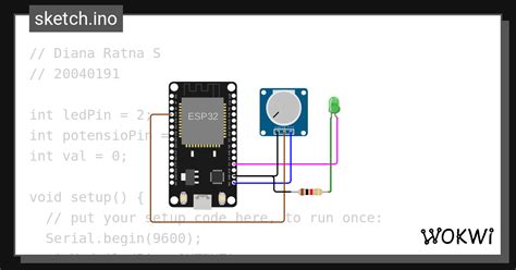 Potensiometer Wokwi ESP32 STM32 Arduino Simulator