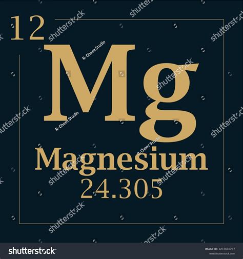 Symbol Element Magnesium Atomic Mass Number Stock Vector Royalty Free 2217616297 Shutterstock