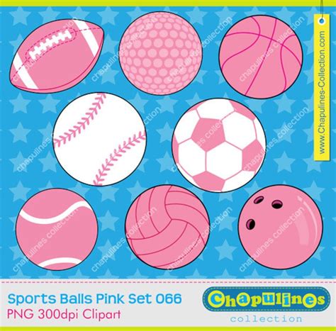 Sport Balls Pink Clipart Commercial Use Pink Balls Scrapbooking