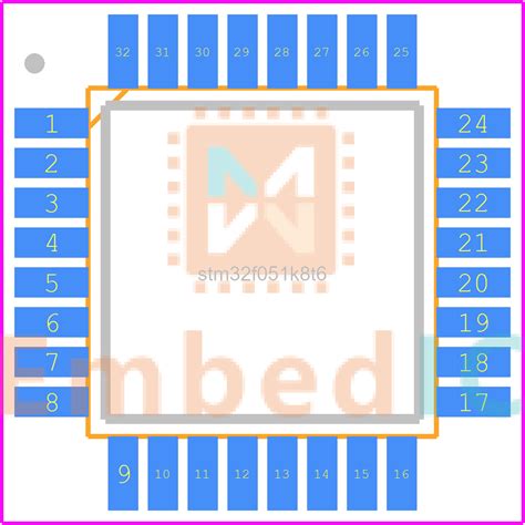 Stm32f051k8t6 Stmicroelectronics 32bit Mcu Embedic