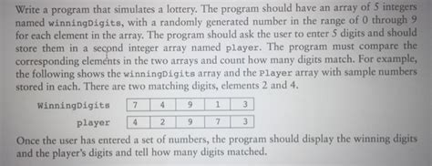 Solved Write A Program That Simulates A Lottery The Program