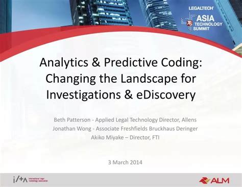 PPT Analytics Predictive Coding Changing The Landscape For Investigations EDiscovery