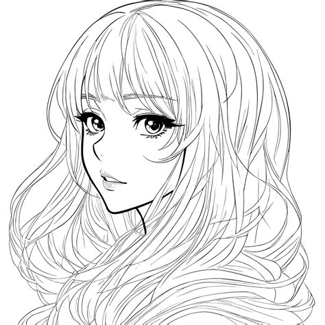 Premium Vector A Sketch Art Simple Hand Drawing Of A Girl With Long