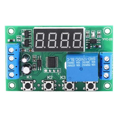 Hilitand LED Display Adjustable Timer Relay Automation Control Switch Module V Green