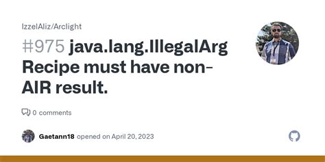 Java Lang IllegalArgumentException Recipe Must Have Non AIR Result Issue IzzelAliz