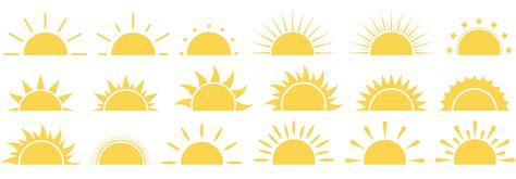 Half Sunshine Vector Images Over 940