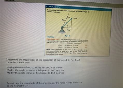 Solved Example 2 14 Determine The Magnitudes Of The Projects