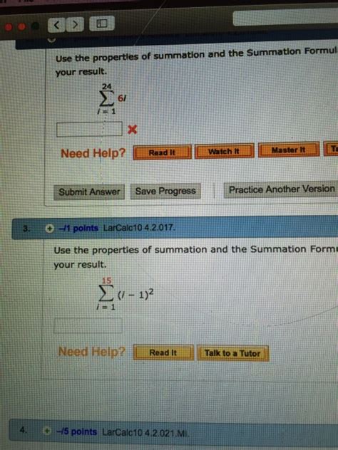 Solved Use The Properties Of Summation And The Summation