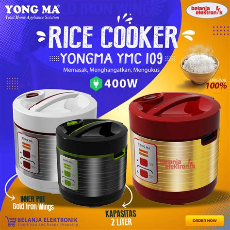 Rice Cooker Yong Ma Ymc 109 Magic Com Yongma Ymc 109 Kapasitas 2