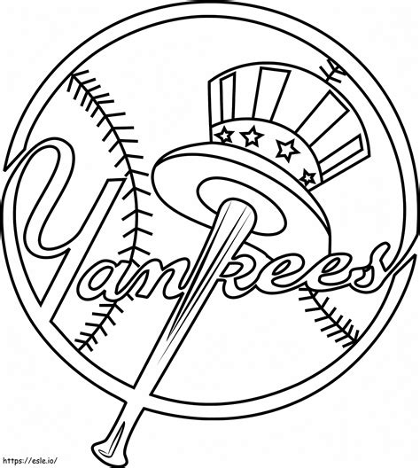 New York Yankees Logo Coloring Page Esle
