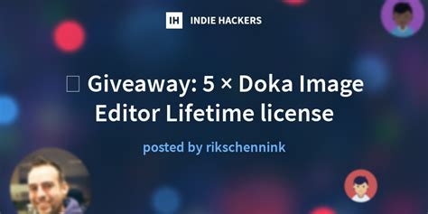 Giveaway Doka Image Editor Lifetime License
