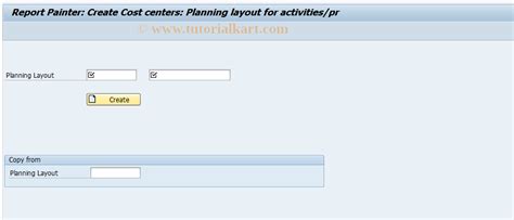 KP SAP Tcode Create Activity Type Planning Layout