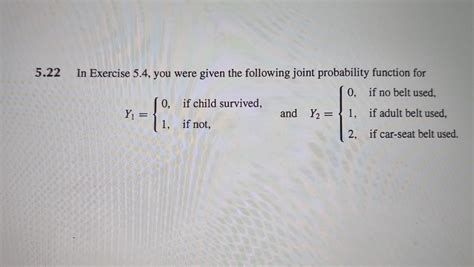 Solved 22 In Exercise 5 4 You Were Given The Following Chegg Com