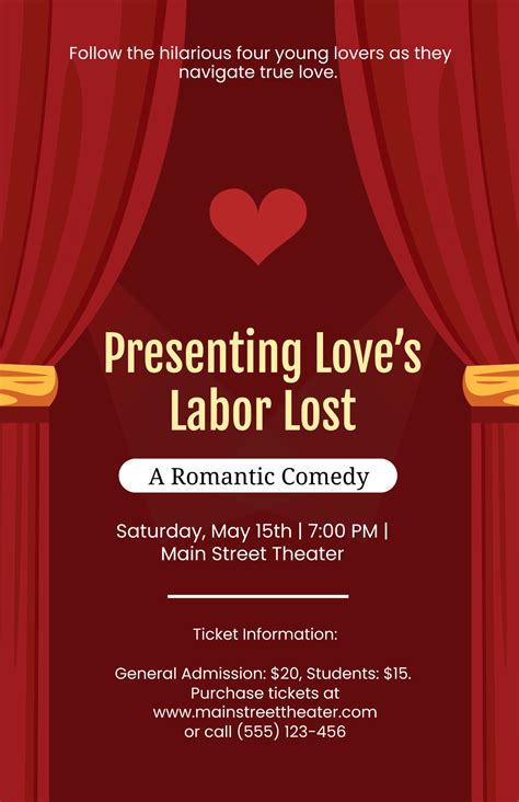 Free Theatre Poster Template To Edit Online