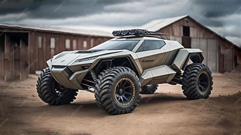 Premium Photo Futuristic Offroad Vehicle Ai Generated