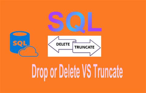 difference between truncate delete and drop in sql