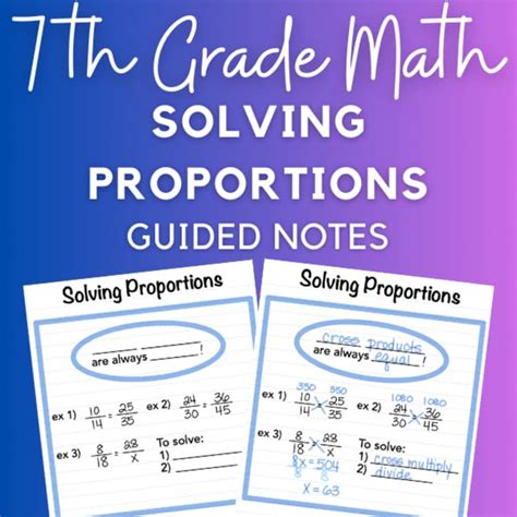 Solving Proportions Guided Notes By Exhausted Teacher Co Tpt