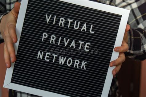 Female Hand Holding Letter Board With Text Of Virtual Private Network