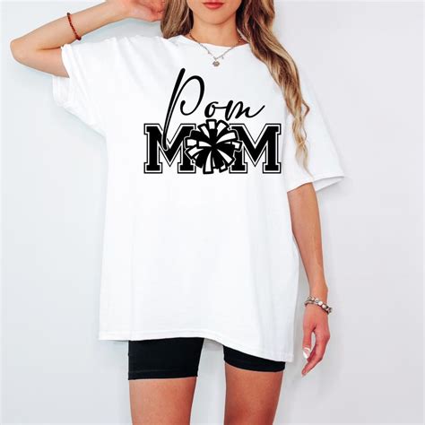 Pom Mom Svg Pom Mom Png Pom Poms Mom Shirt Design Png Svg Jpeg Dxf