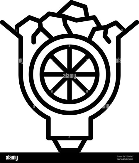 Glass Production Wheel Icon Outline Vector Factory Raw Making Design Stock Vector Image And Art