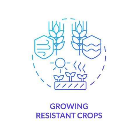 Gradient Growing Resistant Crops Icon Representing Heatflation Concept Isolated Vector Linear