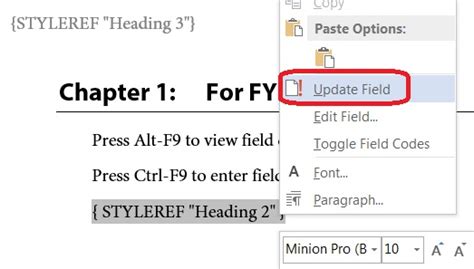 Ctrl F Insert Field Code Manually In Microsoft Word