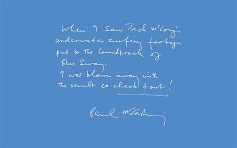 Paul Mccartney On Jack Mccoys Film A Deeper Shade Of Blue Deeper Shade Of Blue Paul
