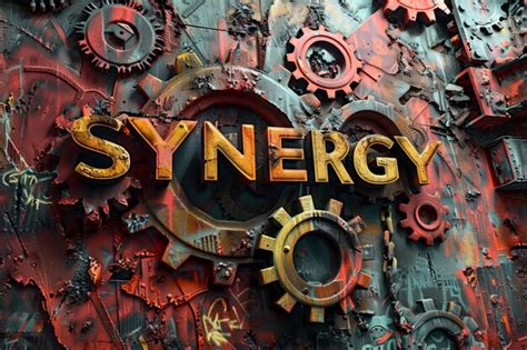 Premium Photo Synergy In Collaborative Interlocking Gears Generative Ai