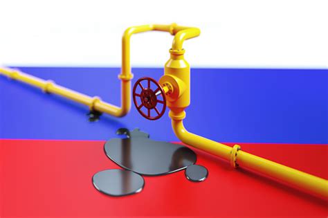 러시아 국기 배경에 앉아있는 천연 가스 파이프 러시아 천연 가스 위기 개념 0명에 대한 스톡 사진 및 기타 이미지 0명 3차원 형태 Geopolitics Istock