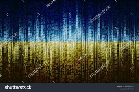 Binary Code Pattern Blue Yellow Colors Stock Vector Royalty Free 2200643855 Shutterstock