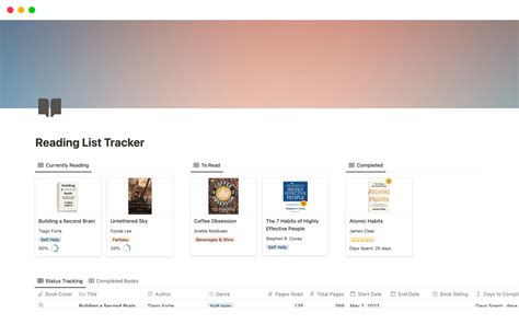 Top 10 Free Reading List Templates Notion Template Marketplace