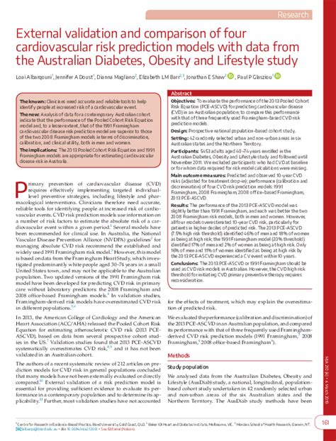 pdf external validation and comparison of four cardiovascular risk