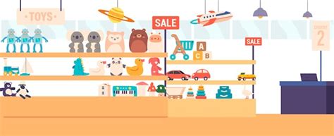 Premium Vector Toys Shop Showcase Displaying Wide Array Of Playful