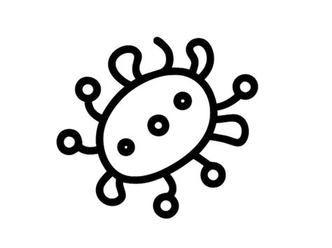 Premium Vector Microbe Icon Outline
